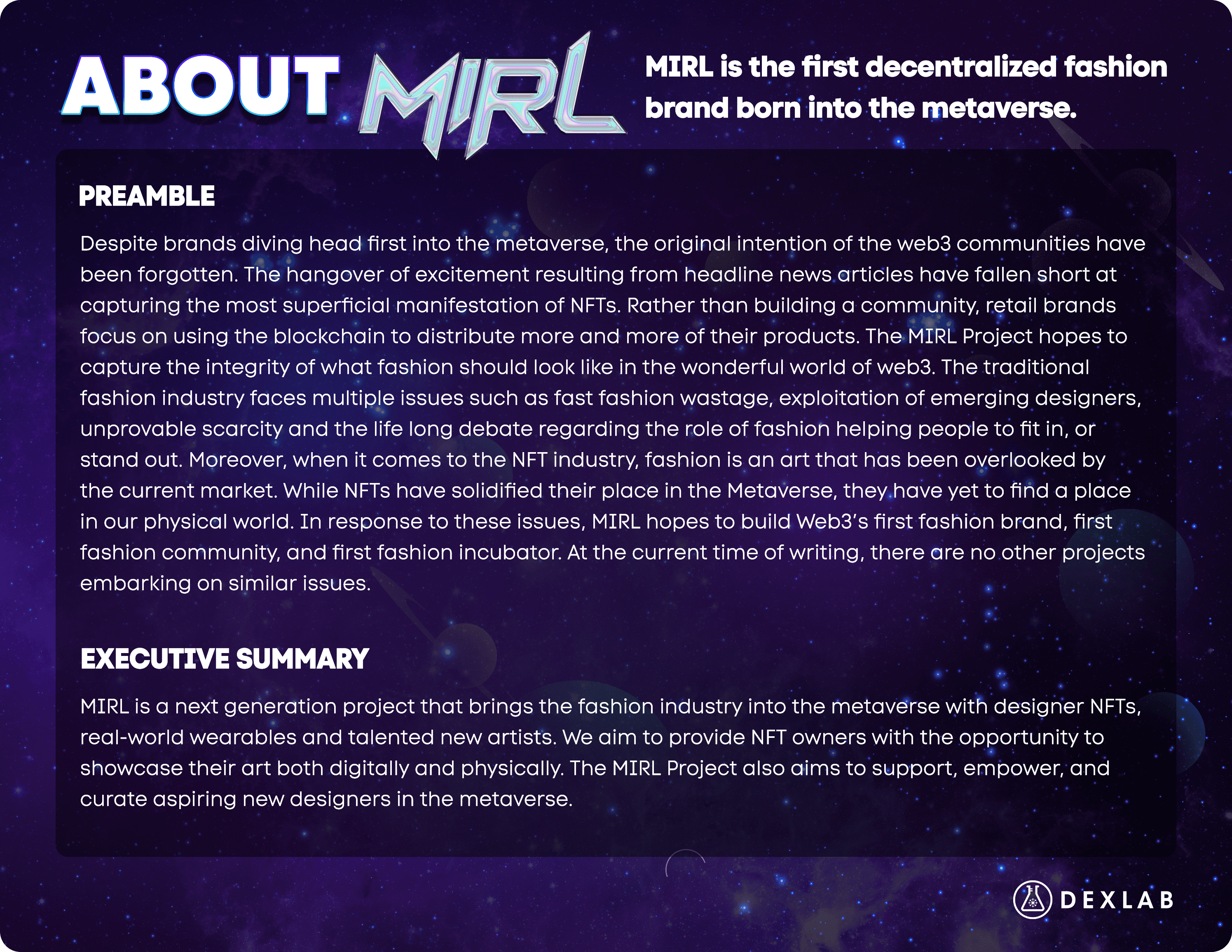 Dexlab | The best DEX(Swap,Mint,AI Token Creator) platform on SOLANA.